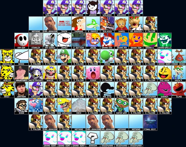 Image - Super Smash Bros. Melee roster (Better version).png ...