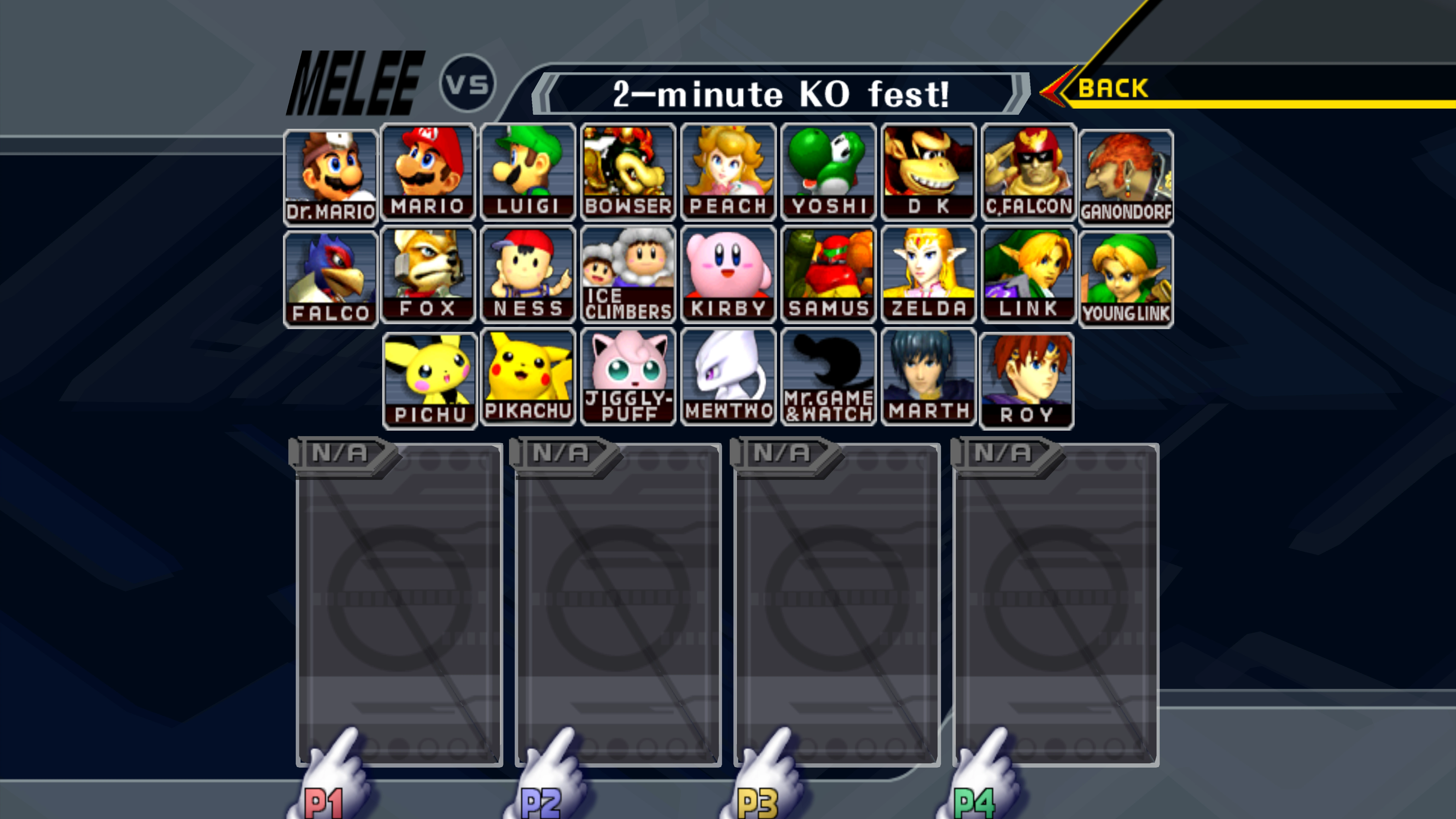 Image - SSBM roster.png | Smashpedia | FANDOM powered by Wikia