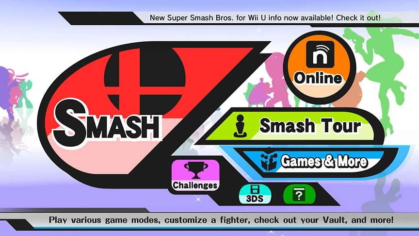 Imagen - Menu principal de SSB4 (Wii U).jpg | SmashPedia | FANDOM ...