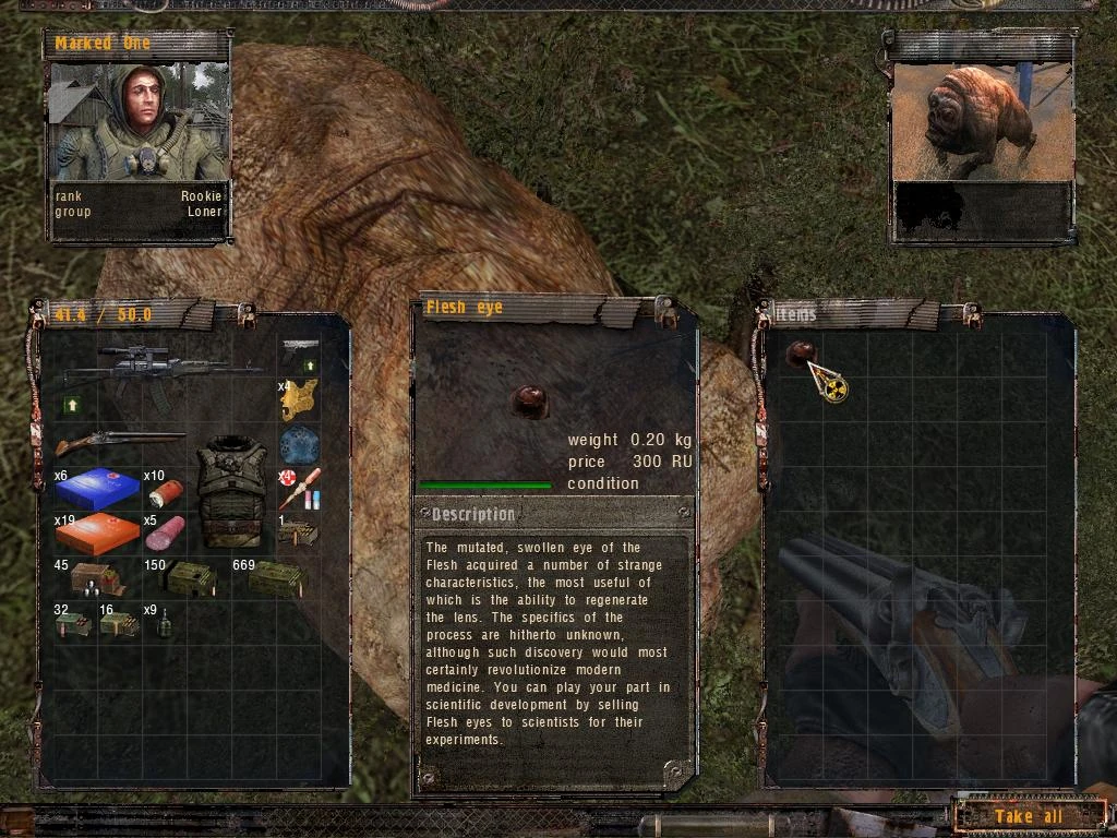 Obtain the flesh's eye | S.T.A.L.K.E.R. Wiki | FANDOM powered by Wikia