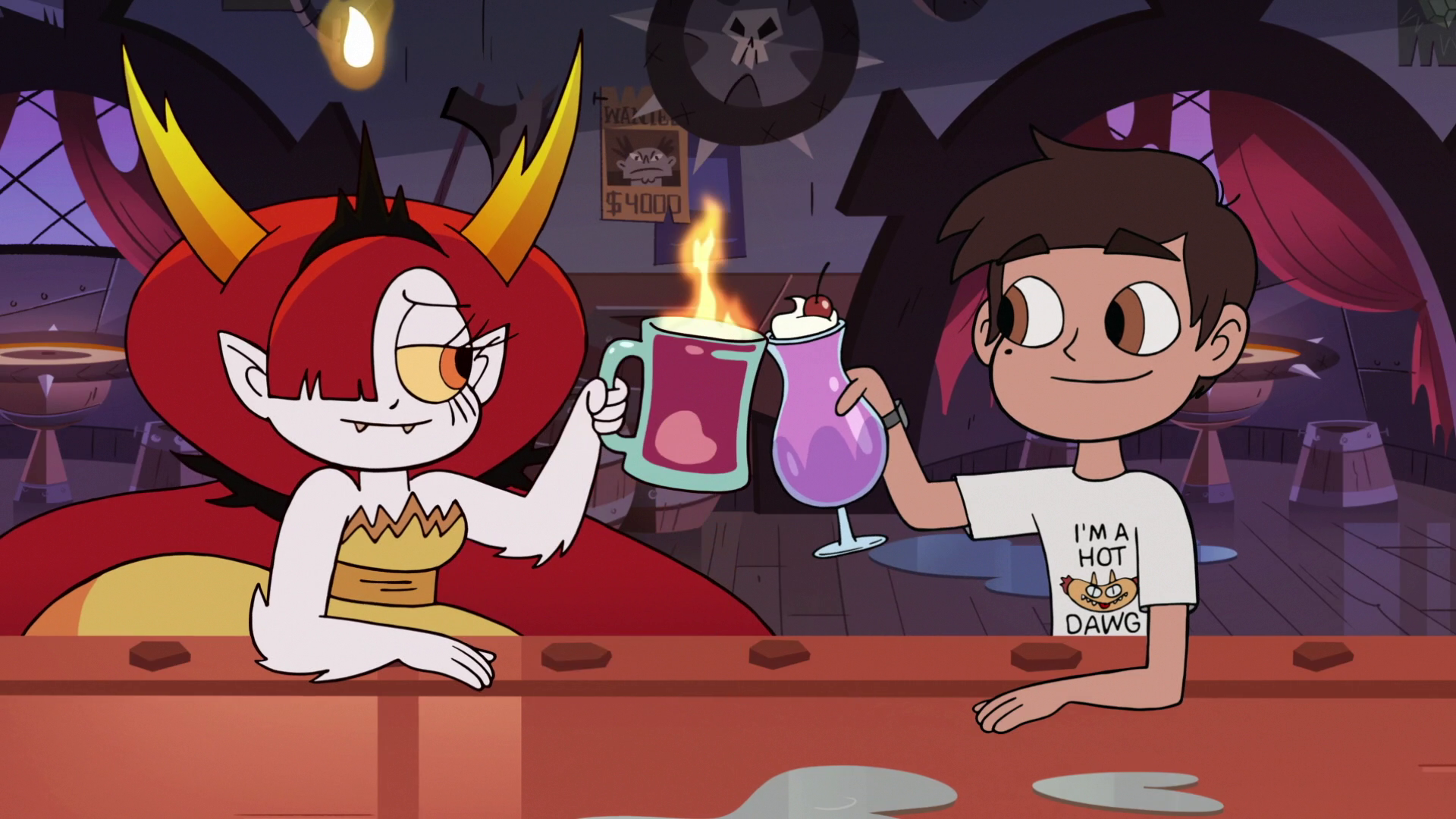 Image - S3E22 Marco and Hekapoo sharing drinks.png | Star vs. the ...