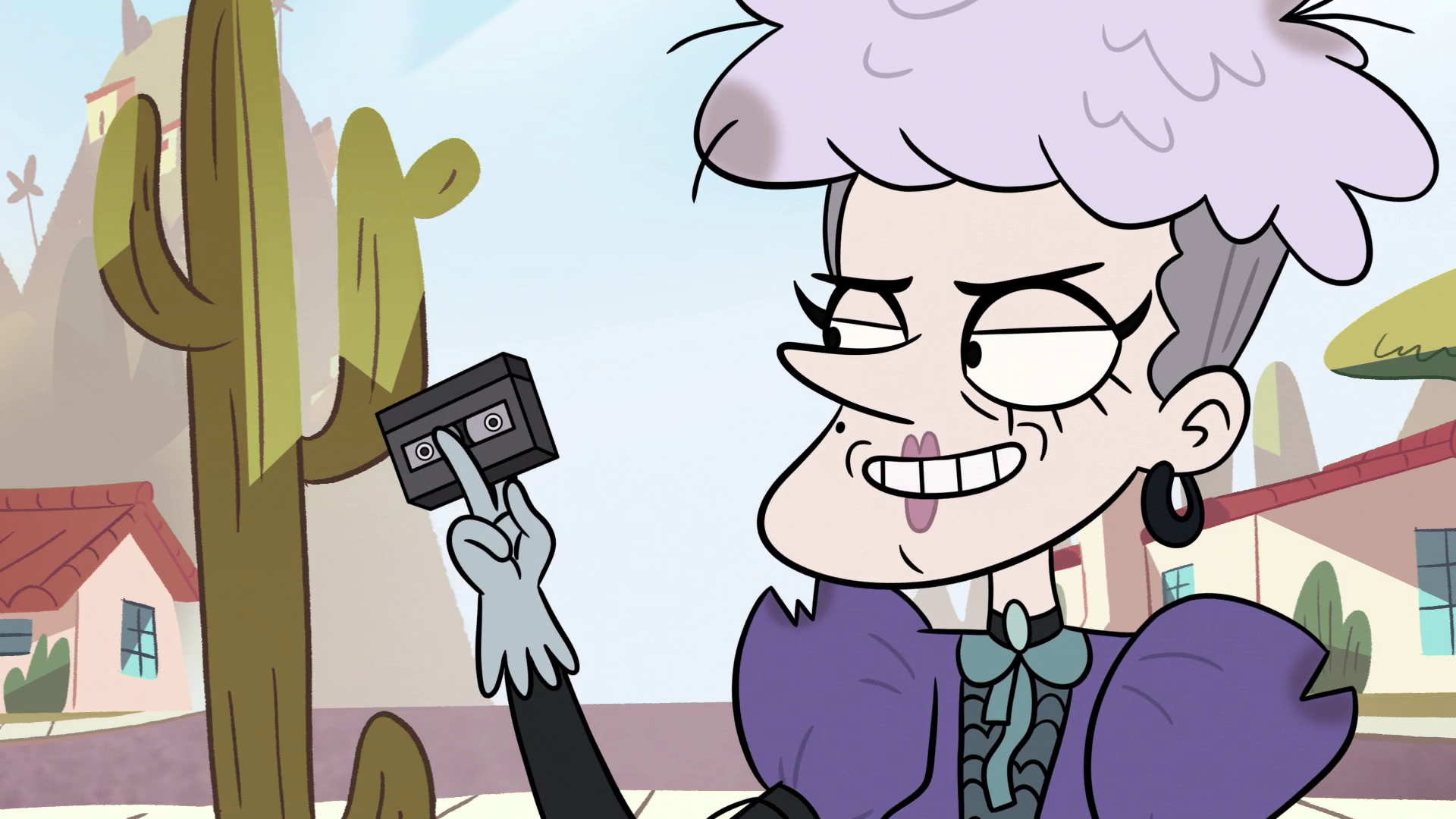 Image - S2E36 Miss Heinous holding video cassette tape.png | Star vs ... Image - S2E36 Miss Heinous holding video cassette tape.png | Star vs ...