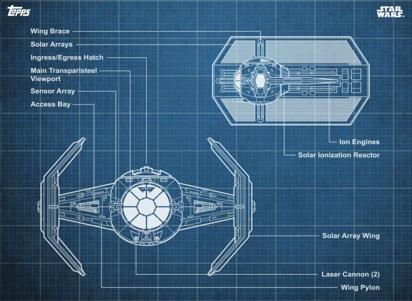 Darth Vaders Tie Fighter Blueprints Star Wars Card Trader Wiki