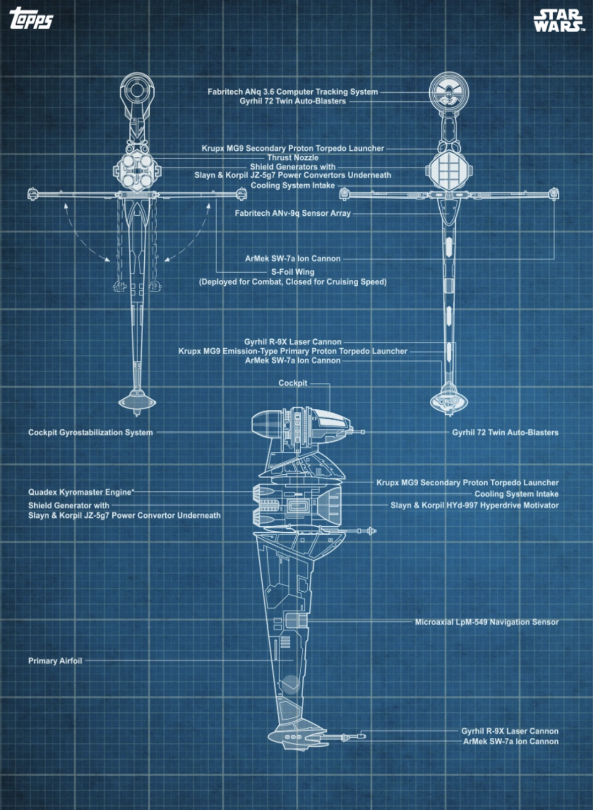 B-wing Fighter - Blueprints | Star Wars: Card Trader Wiki | Fandom