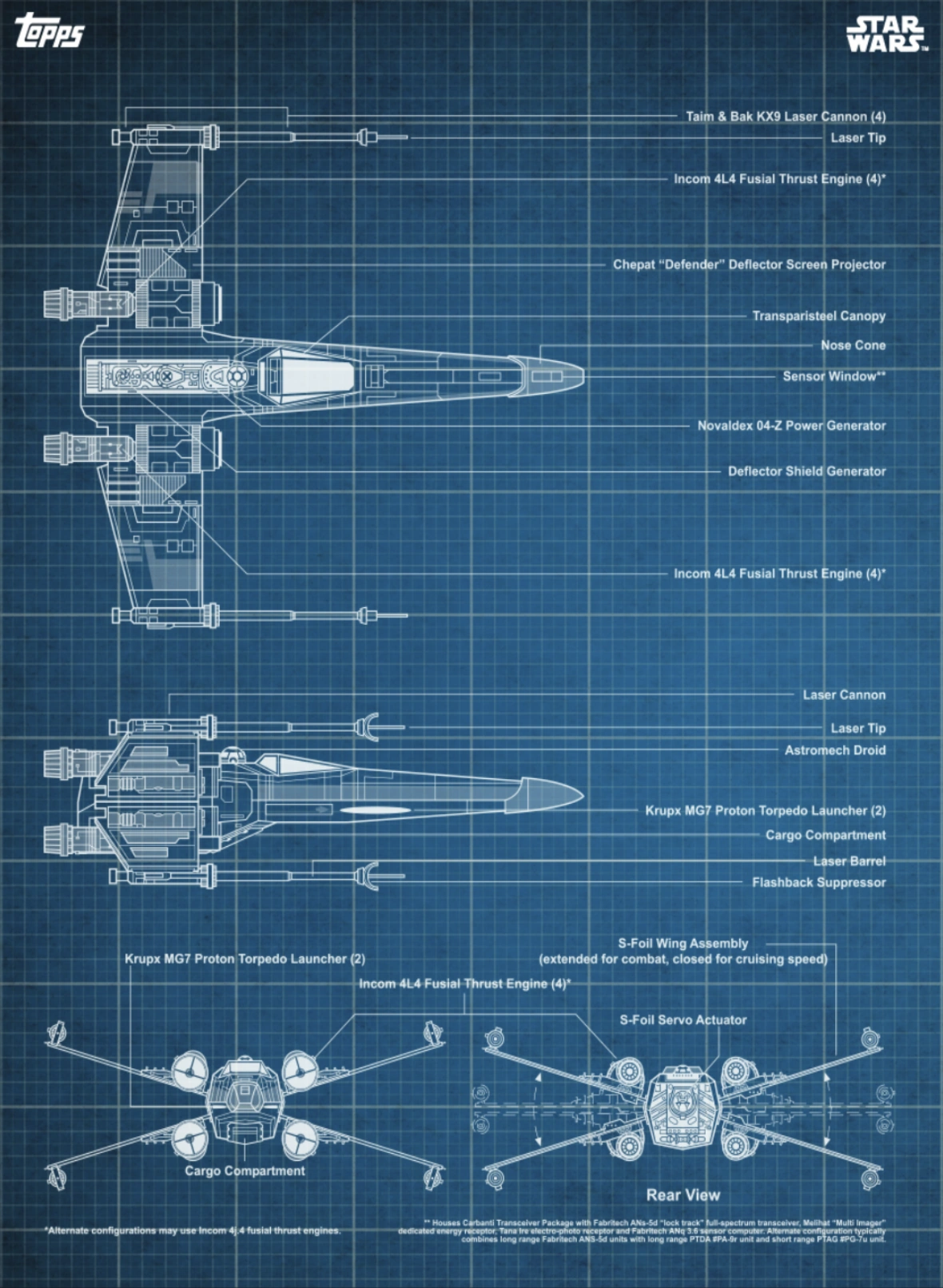 X-wing Starfighter - Blueprints | Star Wars: Card Trader Wiki | Fandom