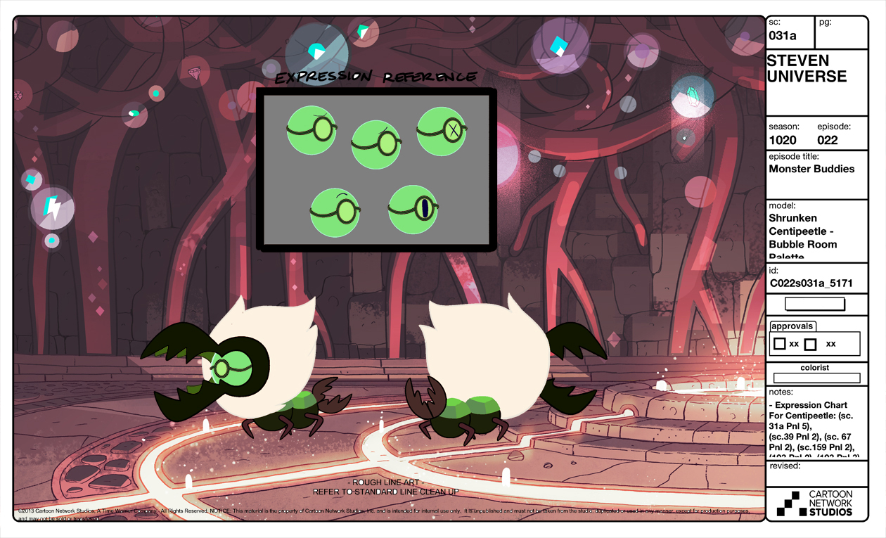 Image Smaller Centipeedle Mother Model Sheet Steven Universe
