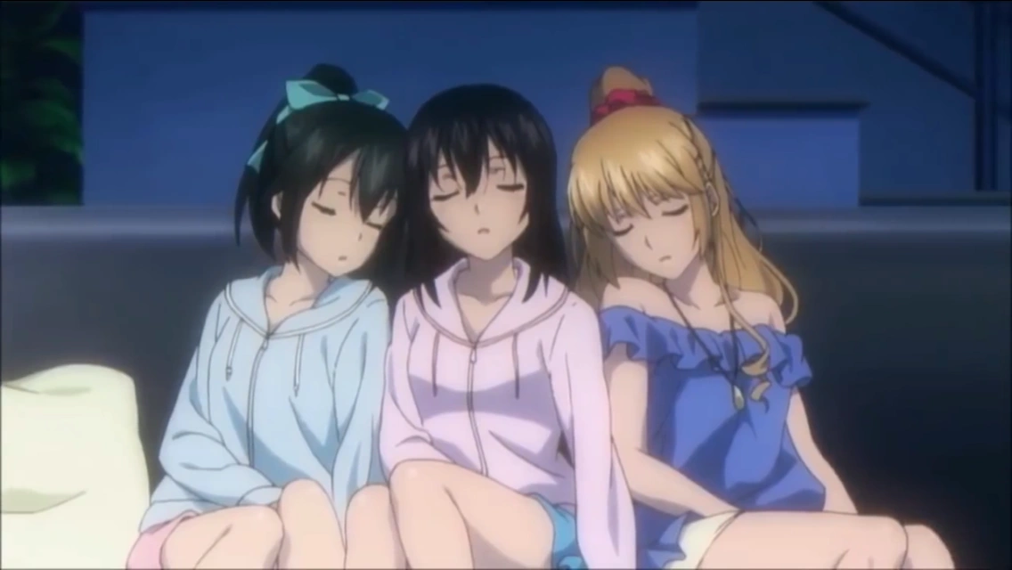 Image - Yukina, Asagi and Nagisa Sleeping.PNG | Strike The Blood Wiki ...