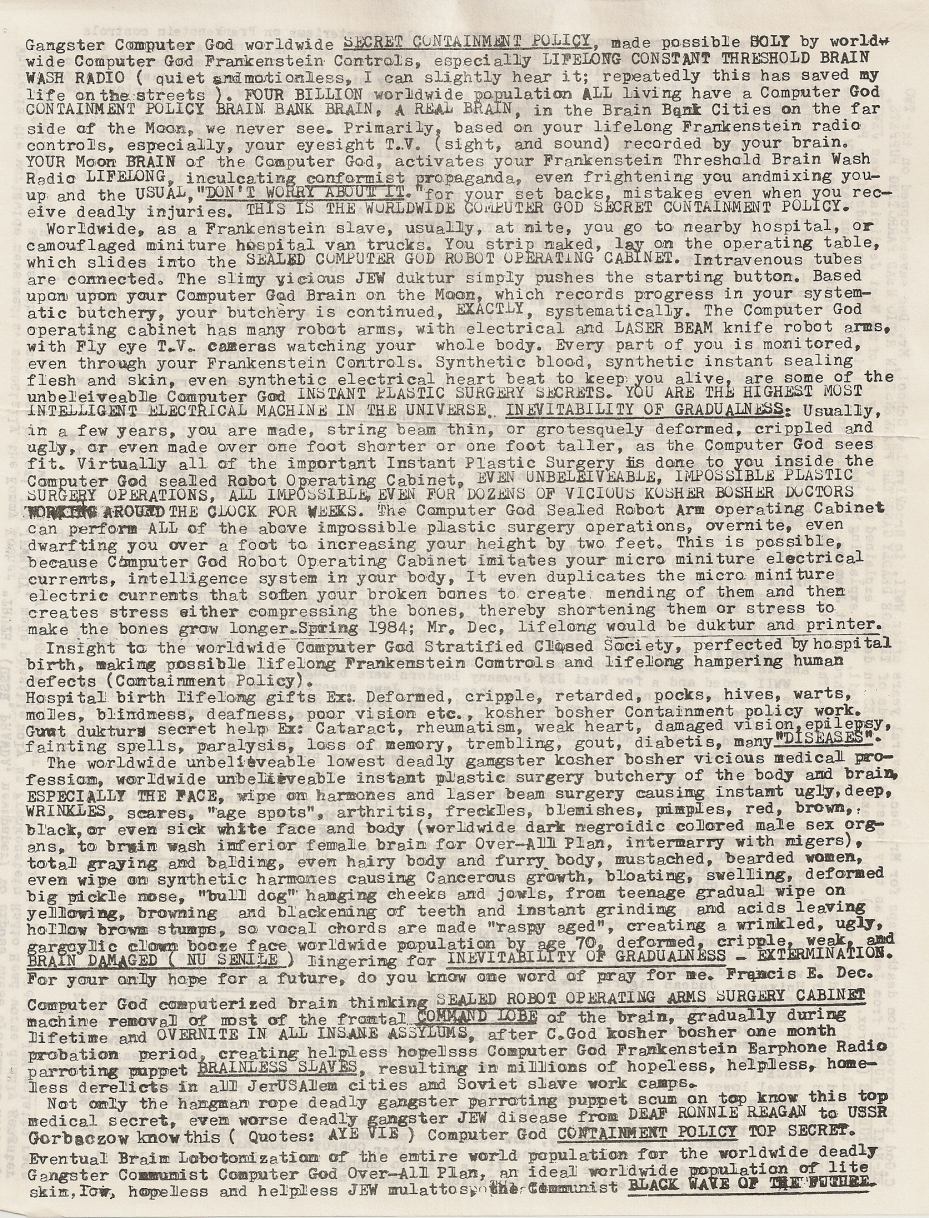 Francis E Dec Subgenius Wikia Clench Fandom Powered By Wikia