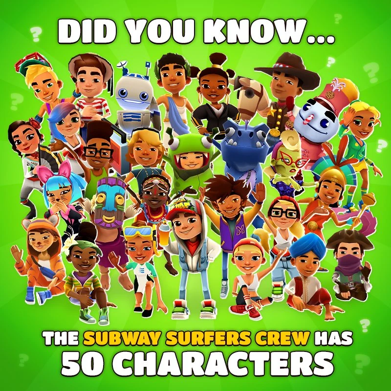 Image - 50 characters on Subway Surfers.jpg | Subway Surfers Wiki ...