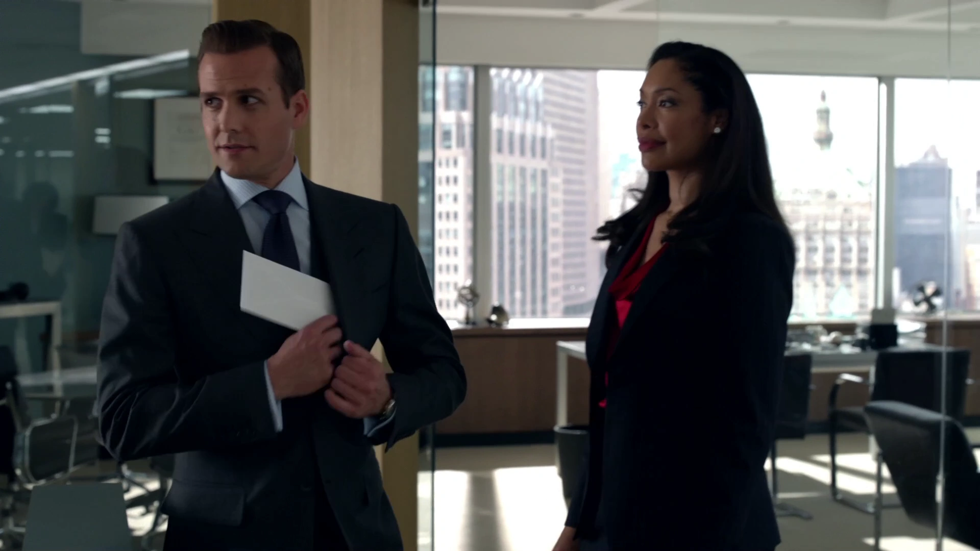 Image - S01E03P0801 Harvey and Jessica.png | Suits Wiki | FANDOM ...