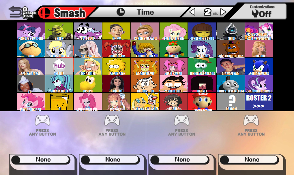 List Of Characters Super Smash Bros Lawl Toon Brother Location