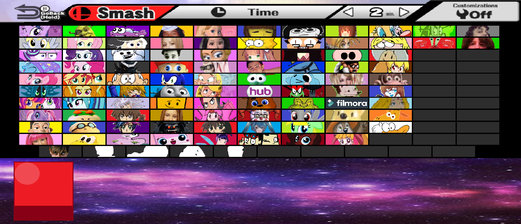 List Of Characters Super Smash Bros Lawl Toon Brother Location