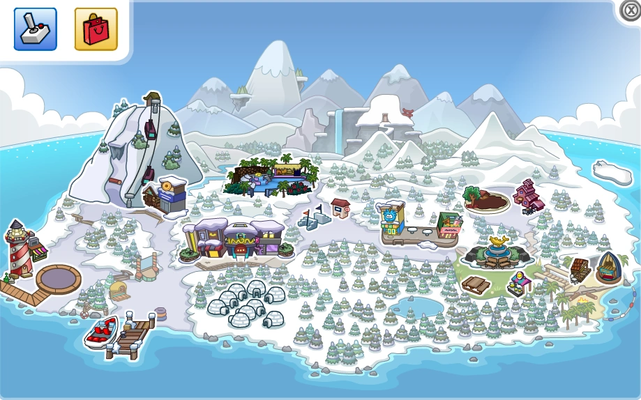Mapa | Super Club Penguin Wiki | Fandom