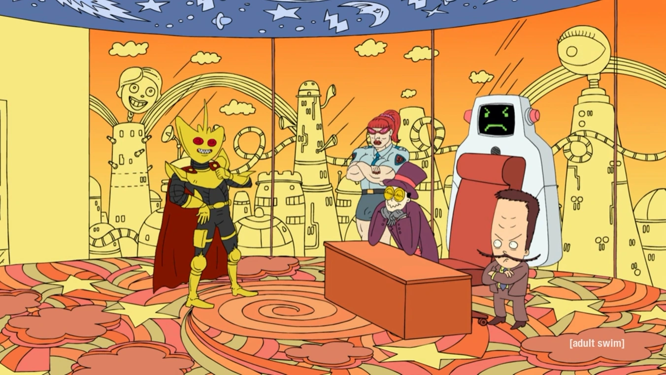 Lord Stingray Crash Party | Superjail Wiki | Fandom