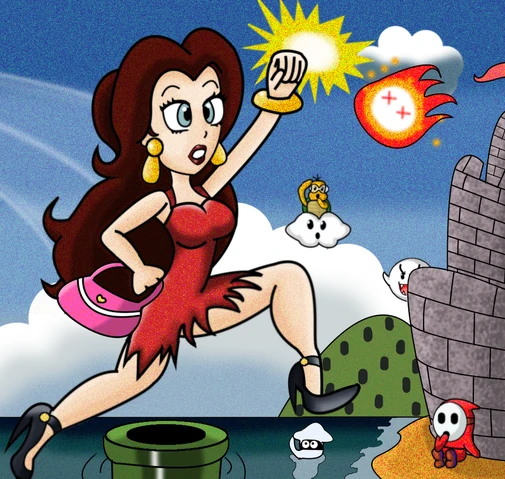 Image - Super pauline by albertojz356-d2ejlim.png | Super Mario Bros X ...
