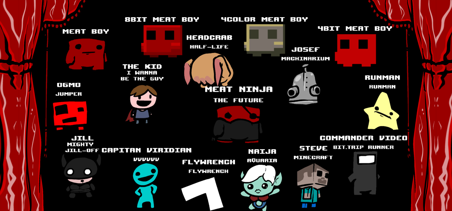 Character Roster (PC) | Super Meat Boy Wiki | FANDOM powered by Wikia