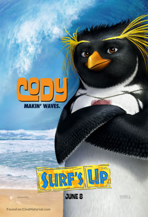 Image Surfs Up Cody Maverick Character Poster 1 Surfs Up Wiki Fandom Powered By Wikia