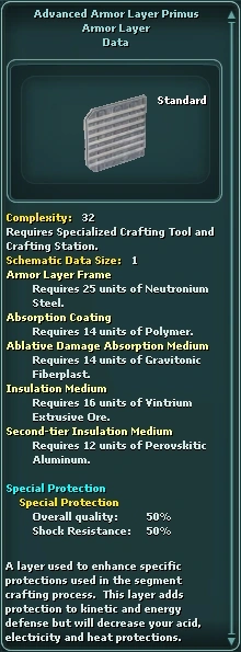 Advanced Armor Layer Primus | SWG Wiki | Fandom