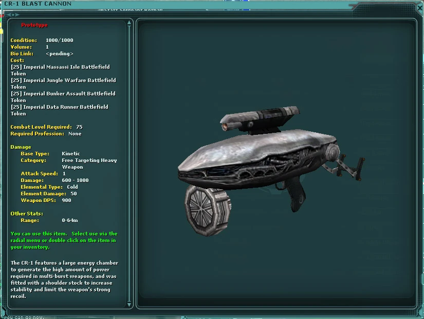 CR-1 Blast Cannon | SWG Wiki | Fandom