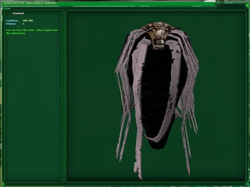 Nightsister Tarnished Shroud (headwear) | SWG Wiki | Fandom