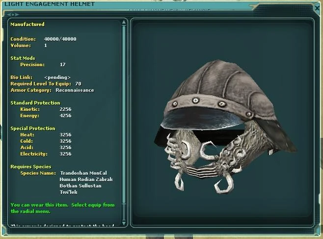 Light Engagement Armor | SWG Wiki | Fandom