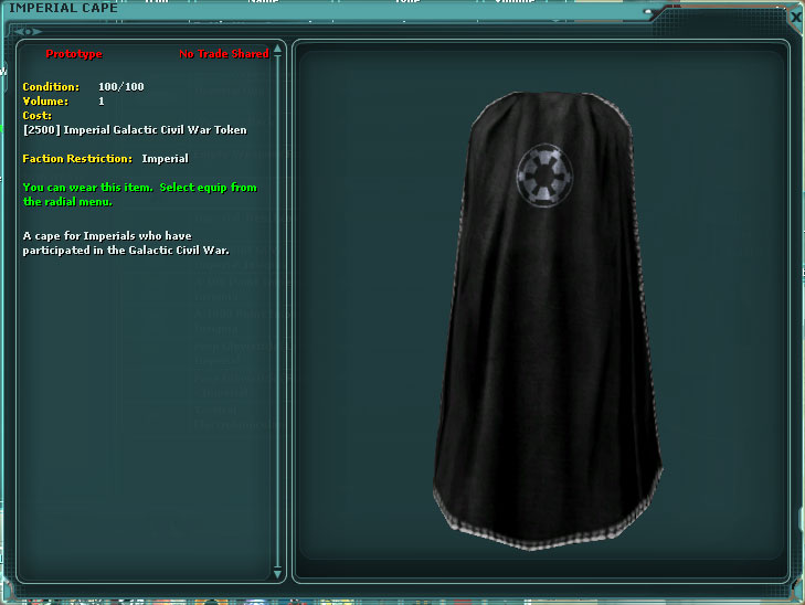 Imperial Cape | SWG Wiki | FANDOM powered by Wikia Imperial Cape | SWG Wiki | FANDOM powered by Wikia