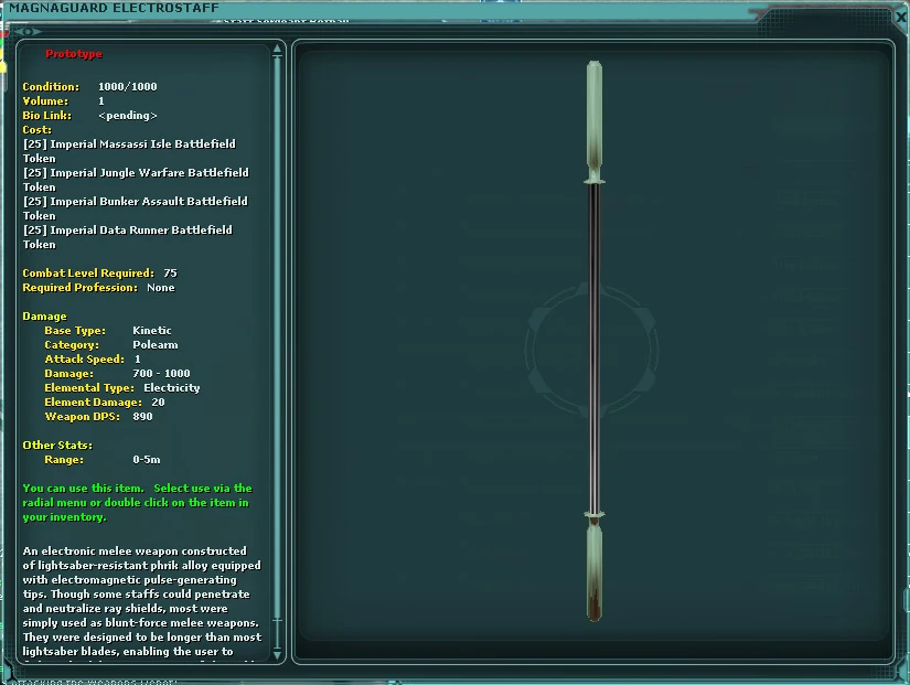 MagnaGuard Electrostaff | SWG Wiki | Fandom