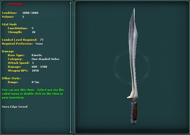 Nova Edge Sword | SWG Wiki | Fandom