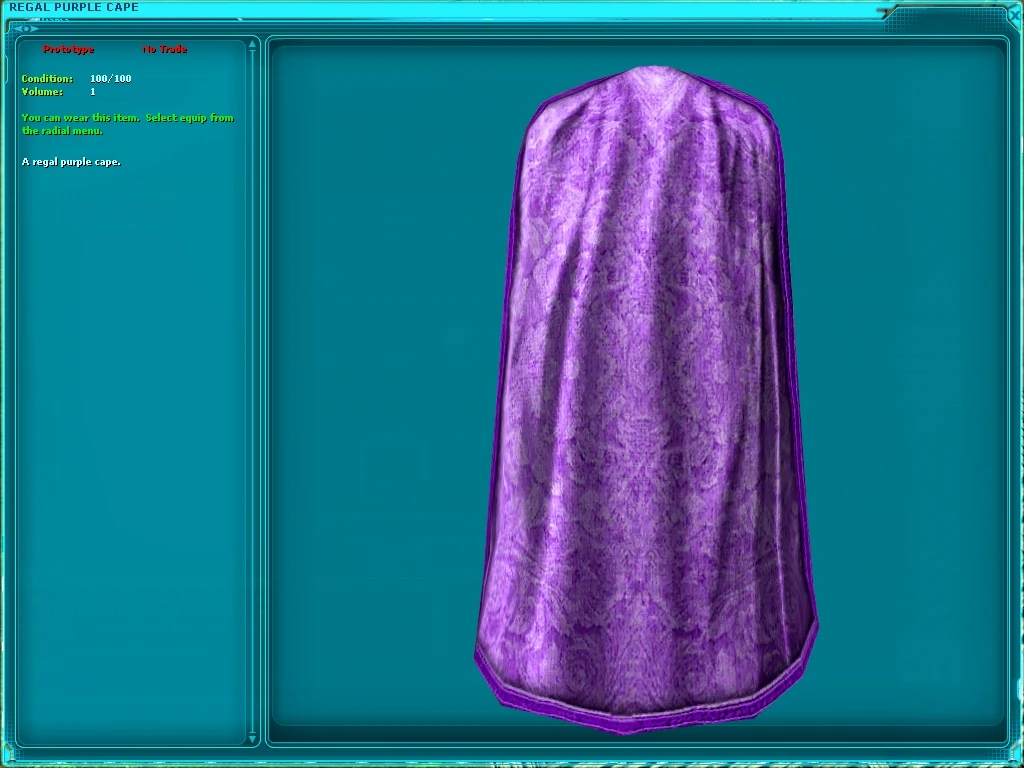 Regal Purple Cape | SWG Wiki | Fandom