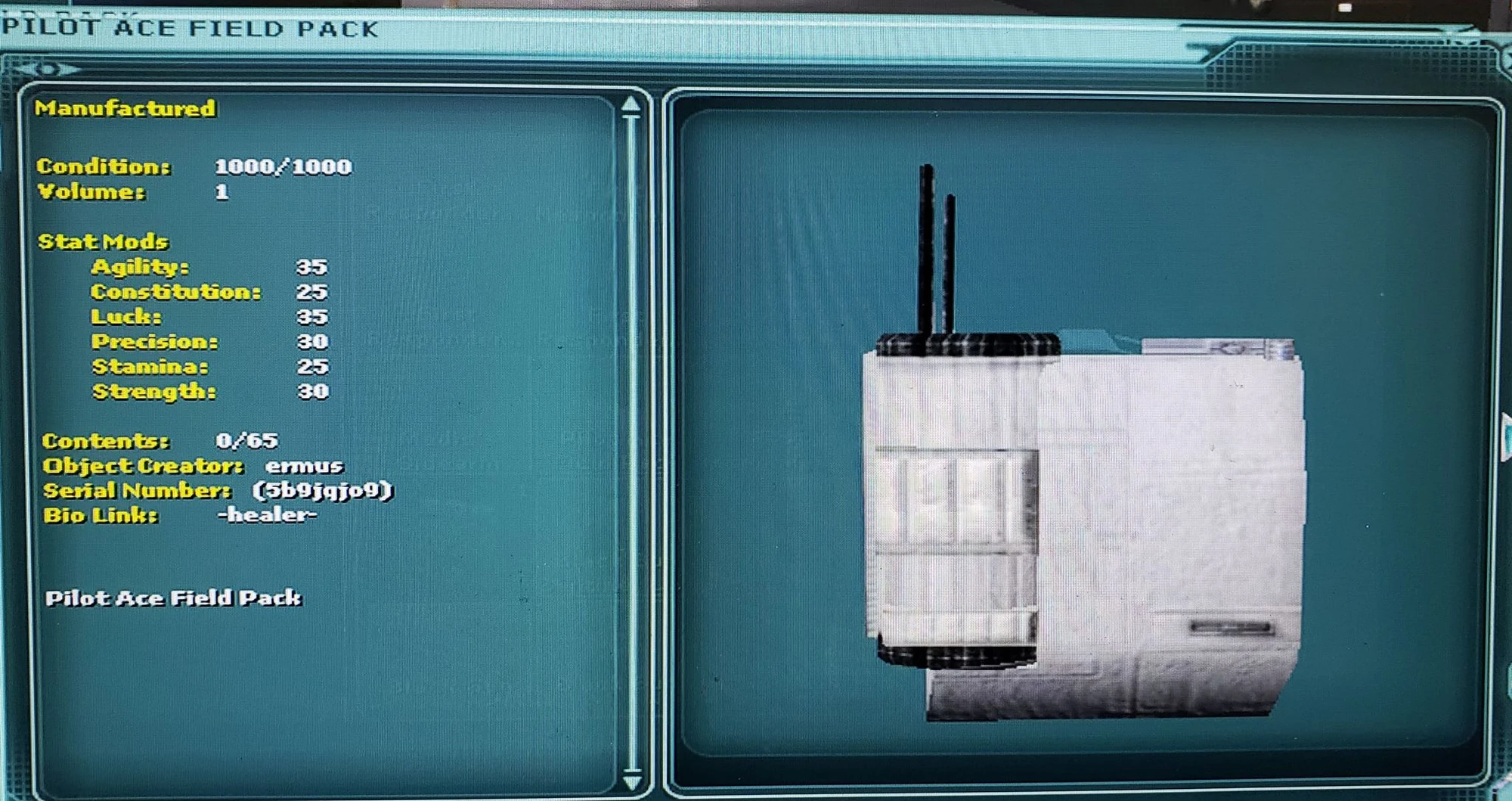 Pilot Ace Field Pack | SWG Wiki | Fandom