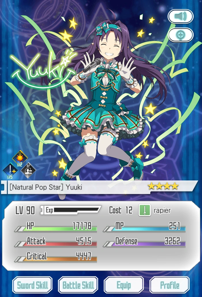 -Natural Pop Star- Yuuki | Sword Art Online: Memory Defrag Wiki ...