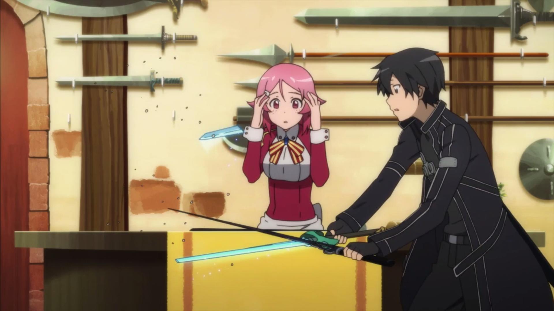 Image - Kirito testing Lisbeth's sword.png | Sword Art Online Wiki ... Image - Kirito testing Lisbeth's sword.png | Sword Art Online Wiki ...