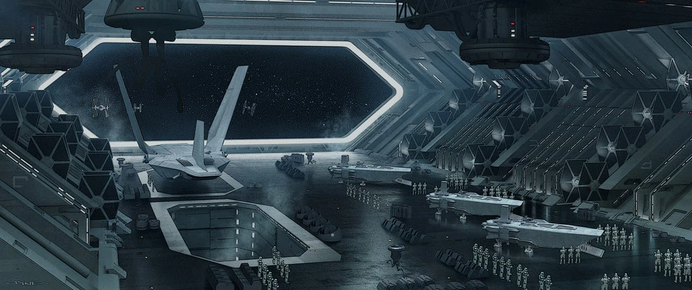 Image - Star-Wars-The-Force-Awakens-concept-art-TIE-fighter-loading-bay ...