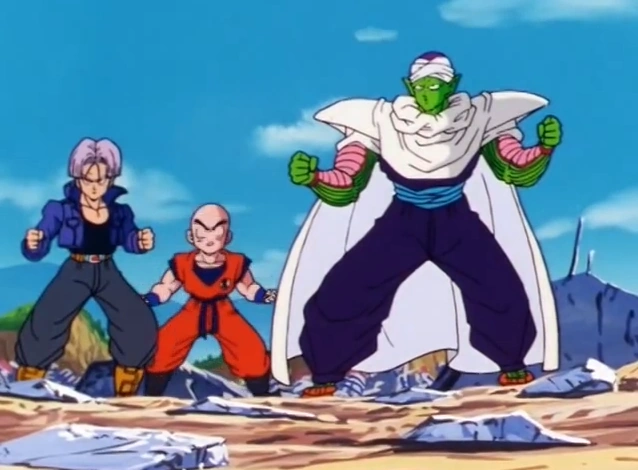Image - Future Trunks, Krillin and Piccolo.png | Team Four Star Wiki ...