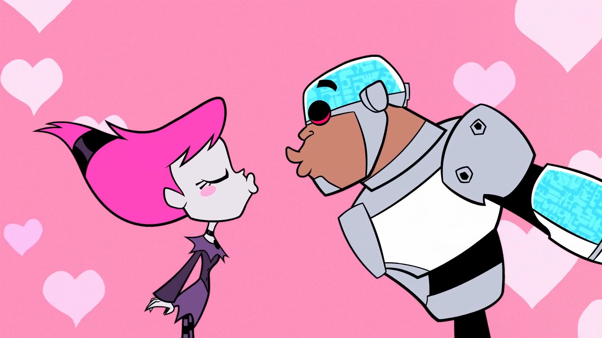 Image - Cyborg and Jinx about to kiss.png | Teen Titans Go! Wiki ...