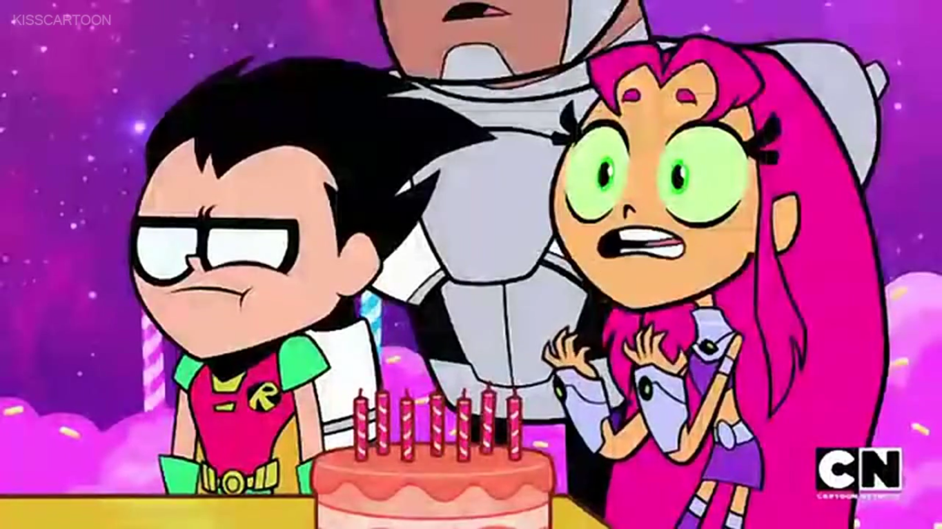 Image - Eye-Twitching Robin and Shocked Starfire.png | Teen Titans Go ...
