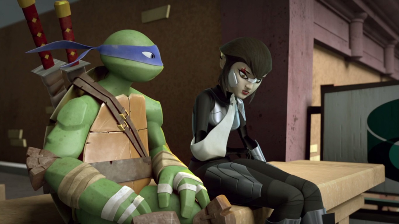 Image - Leonardo And Karai Sitting On Rooftops.jpg | Teenage Mutant ... Image - Leonardo And Karai Sitting On Rooftops.jpg | Teenage Mutant ...