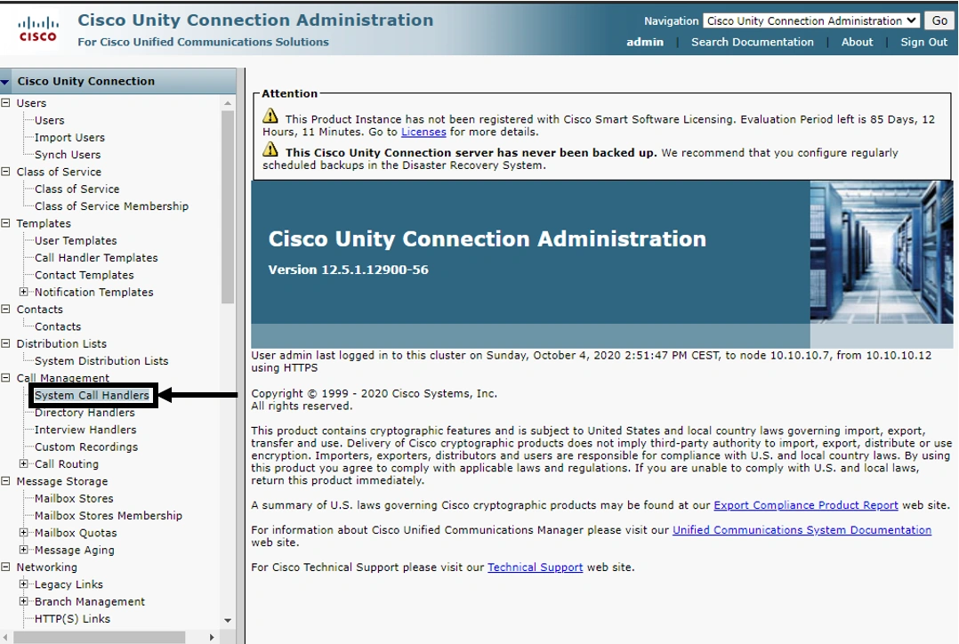 Cisco Unity Create a System Call Handler | Telephony-Networking Wiki | Fandom
