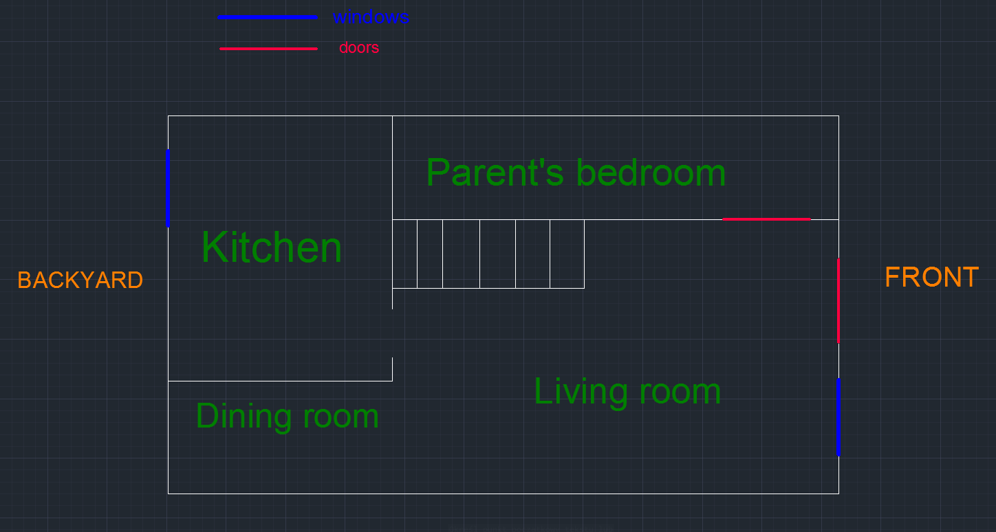 Image - Wattersons' house ground floor scheme.png | The Amazing World ...