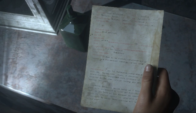Private Patterson's Medical Record | The Dark Pictures Wiki | Fandom