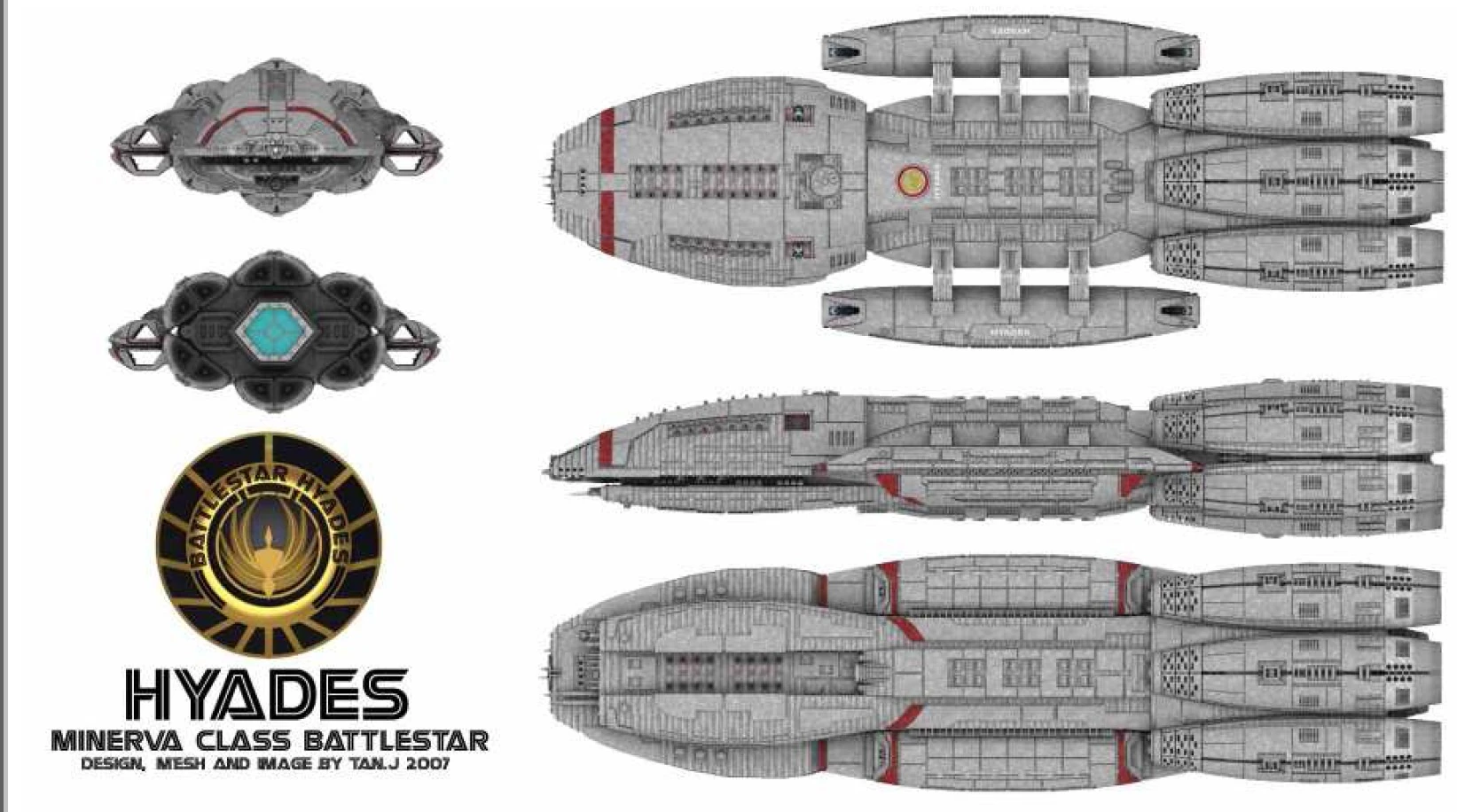 Colonial Minerva Class Battlestar | Thedemonapostle's RPG Collections ...