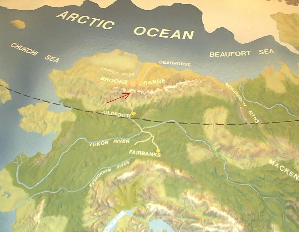 Brooks range mountains map