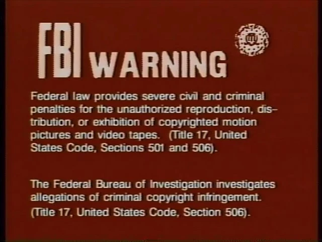 Hanna-Barbera Home Video Warning Screen | The FBI Warning Screens Wiki ...