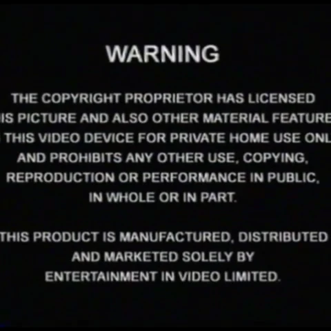 Entertainment in Video (UK) Warning Screen | The FBI Warning Screens ...