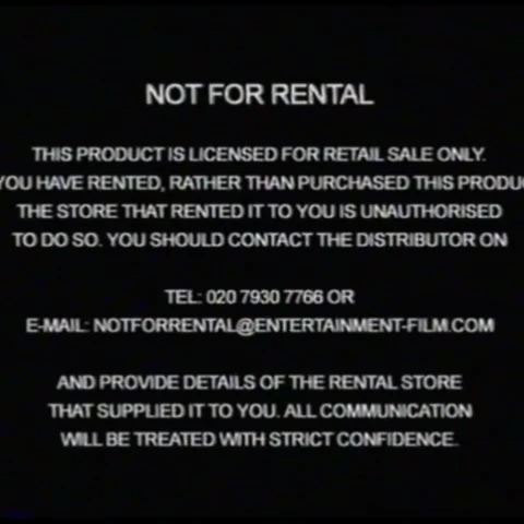 Entertainment in Video (UK) Warning Screen | The FBI Warning Screens ...