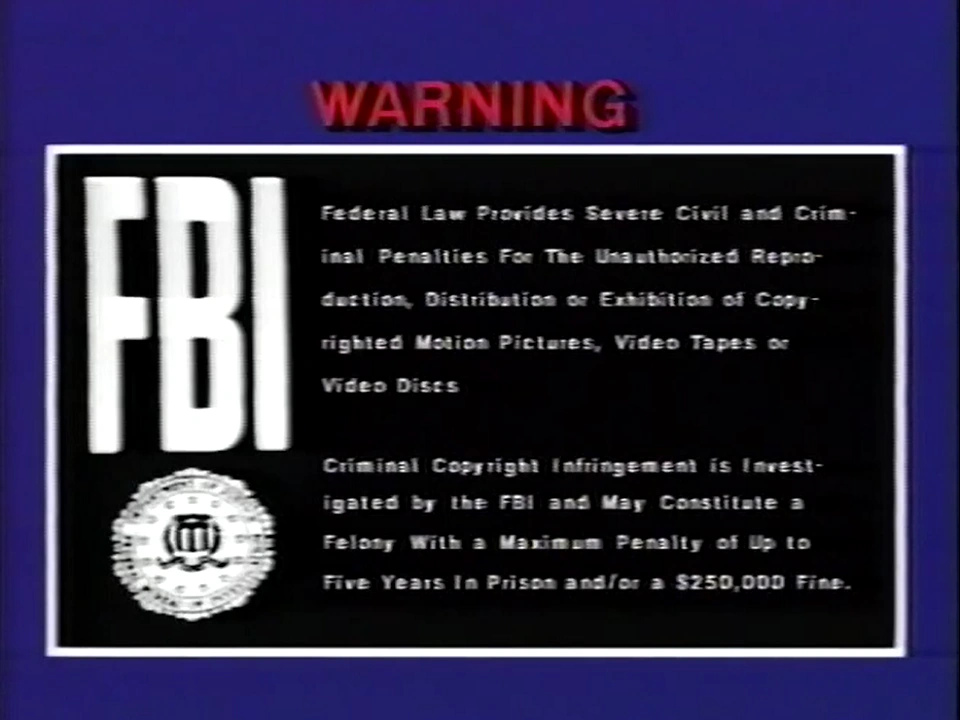 Cannon Video Warning Screen | The FBI Warning Screens Wiki | Fandom