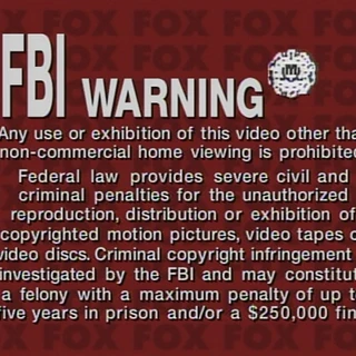 20th Century Fox Home Entertainment Warning Screens | The FBI Warning ...