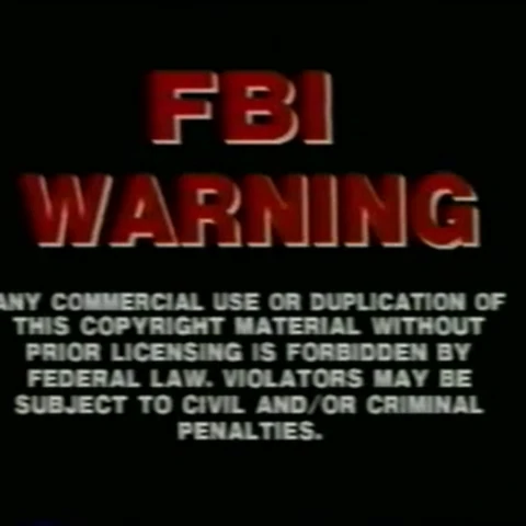 Celebrity Home Entertainment Warning Screen | The FBI Warning Screens ...