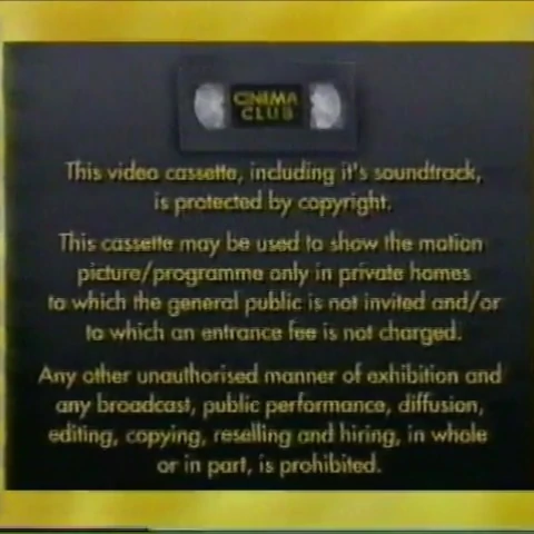 Cinema Club (UK) Warning Screen | The FBI Warning Screens Wiki | Fandom