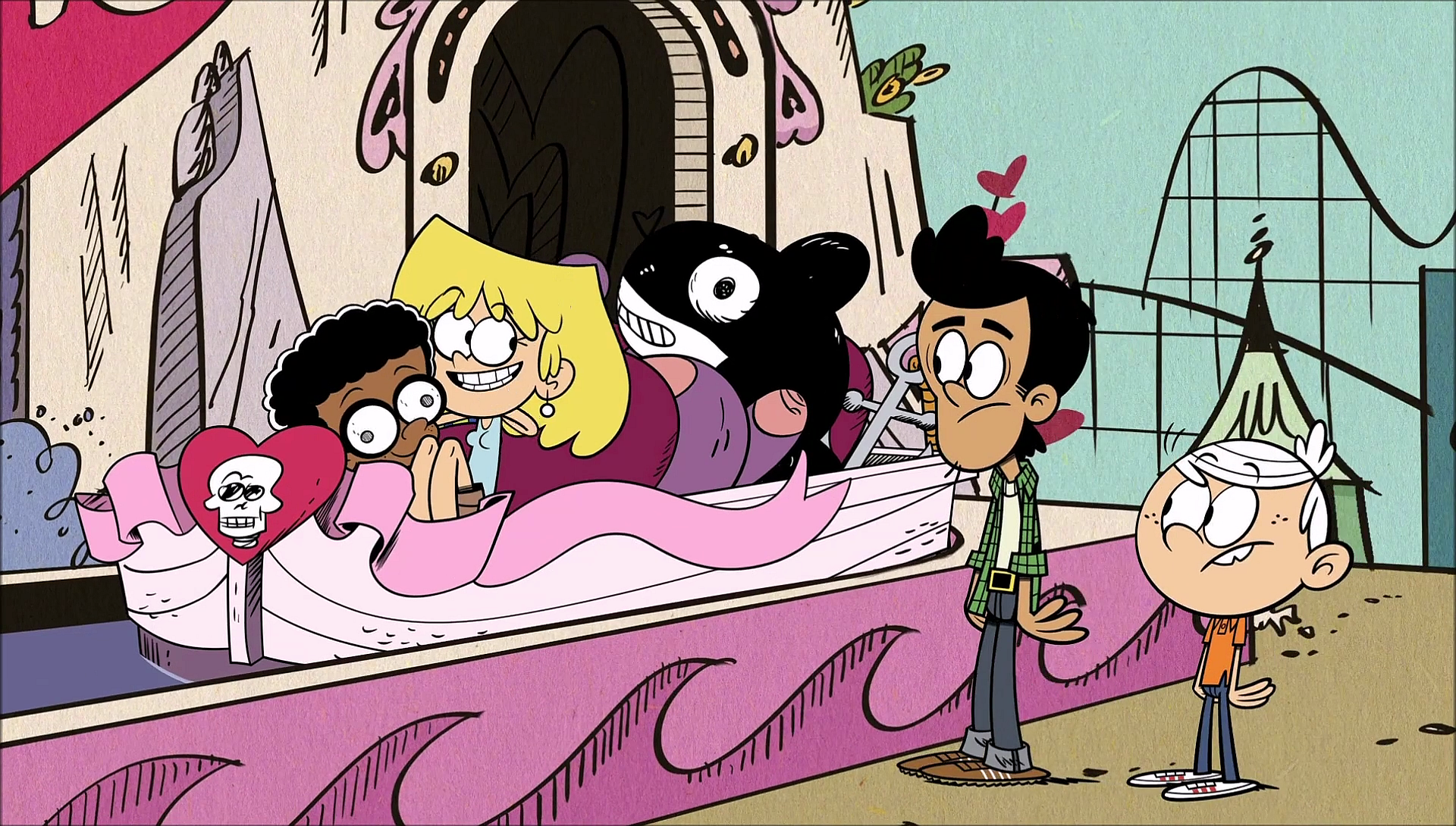 Image S1e22b Lori Clyde Riding The Tunnel Of Love Png The Loud